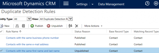 Retrieve Duplicate Detection Rules using CRM SDK – HIMBAP