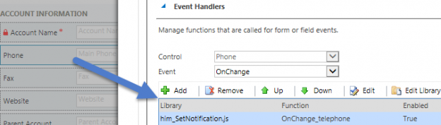 Form and Fields Notification in Dynamics 365 Part 1 – HIMBAP
