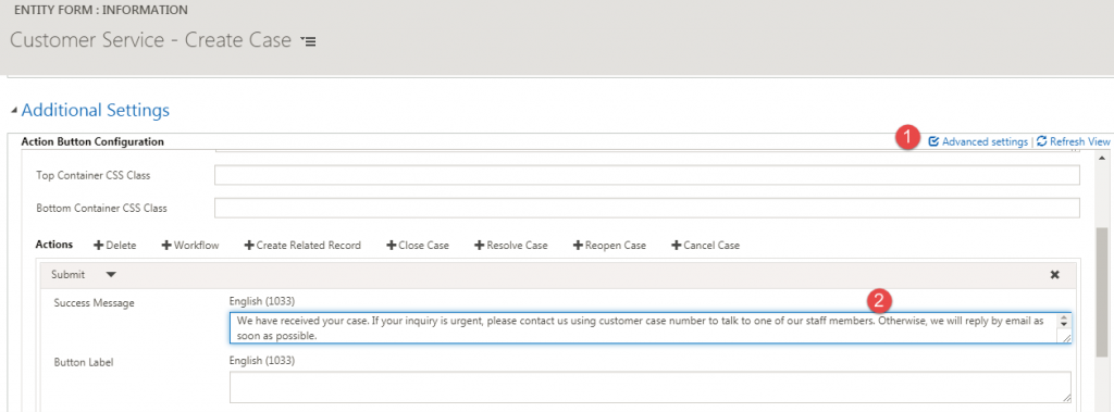 Display Success Message with Back button on Dynamics 365 Portal – HIMBAP