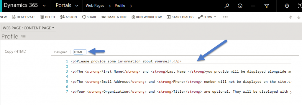 Modifying Profile Page in Dynamics 365 Portal – HIMBAP