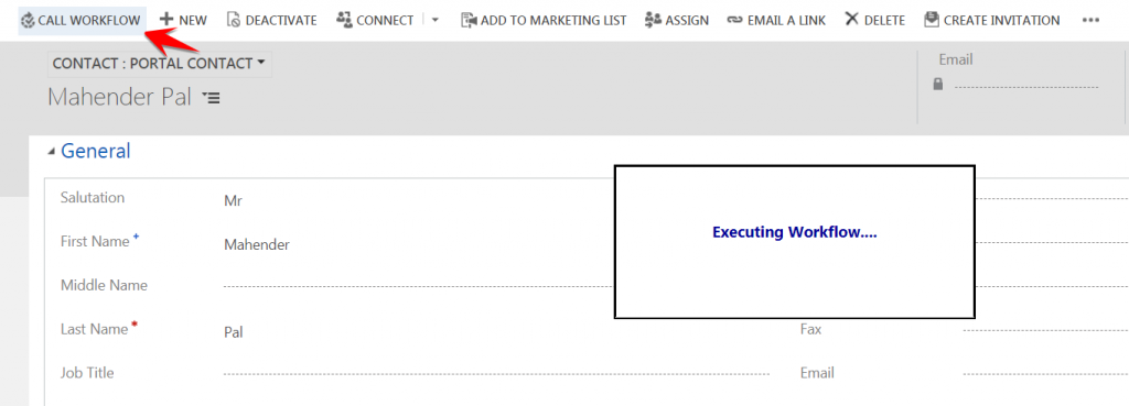 Executing workflow from command button using Web API – HIMBAP