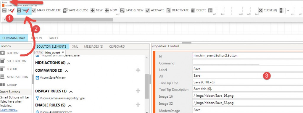 Overriding out of box command button behavior – Step by Step UCI – HIMBAP