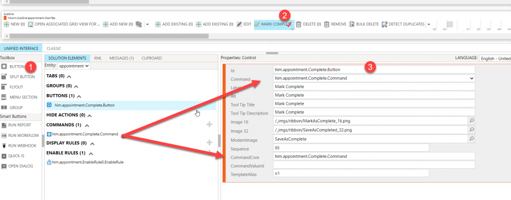 Completing Activity using Custom Ribbon Button – HIMBAP