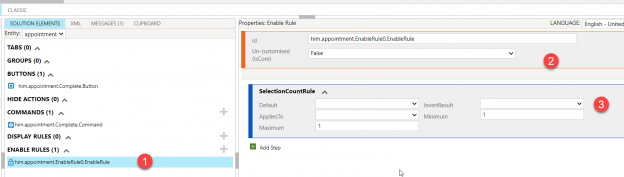 Completing Activity using Custom Ribbon Button – HIMBAP