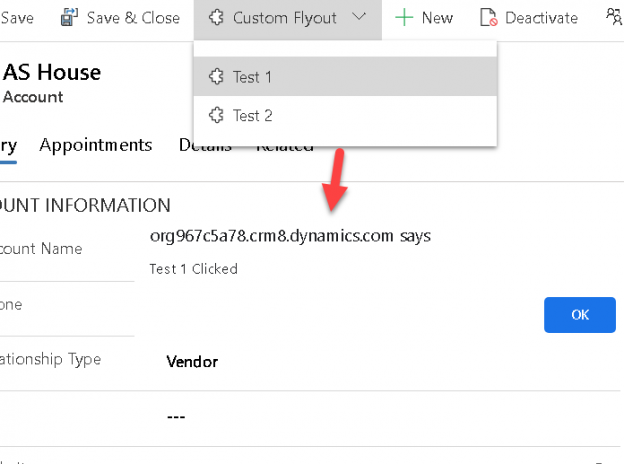 Add Flyout and identify Selected Option – Dynamics 365 CE – HIMBAP