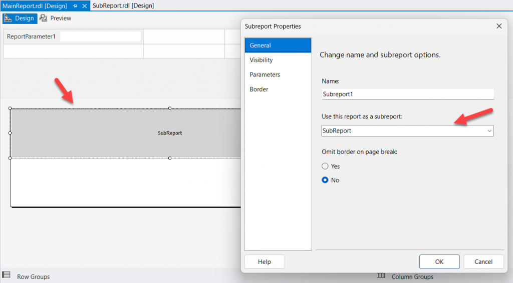 Hiding Subreport Text box in Main Report – HIMBAP